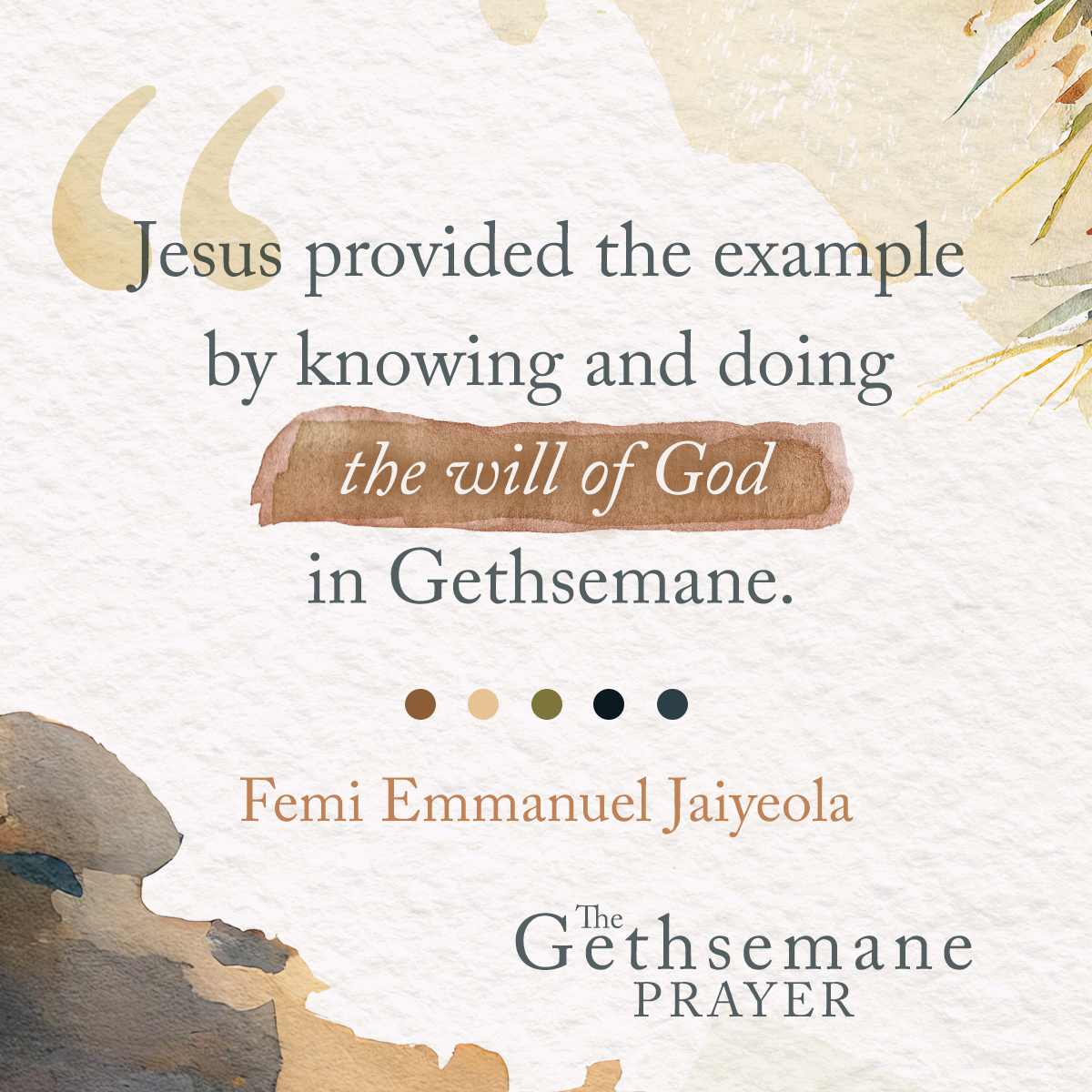 Jesus provided the example by knowing and doing the will of God in ...