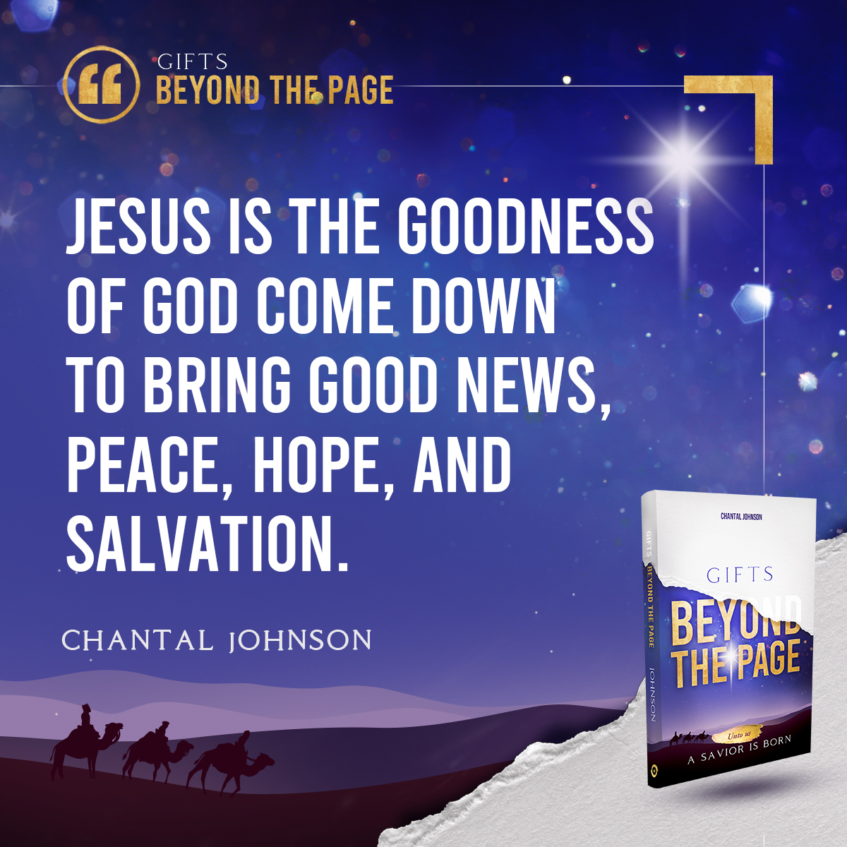Jesus is the goodness of God come down to bring good news, peace, hope ...