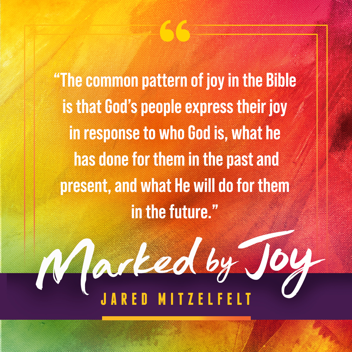 The common pattern of joy in the Bible is that God's people express ...